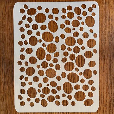 Ellipse Craft Mylar Stencil For Gel Printing By Artist Susan Clifton
