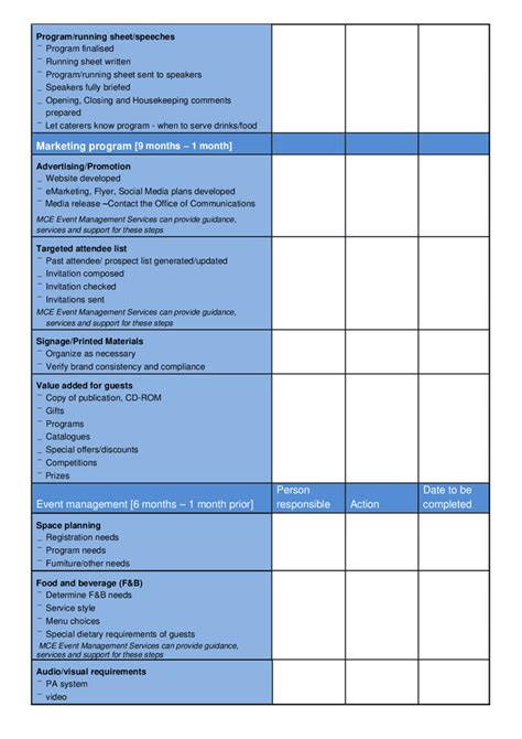 Simple Event Planning Template In Word And Pdf Formats Page 3 Of 5