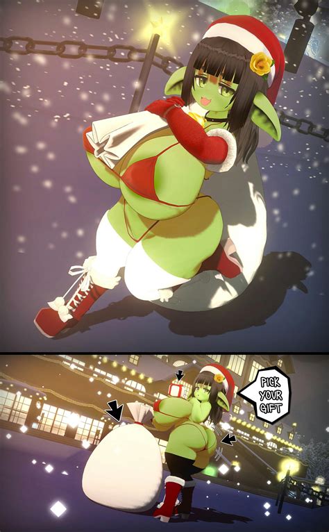 Rule 34 1girls 3d Artist Request Christmas Goblin Goblin Female Green Skin Huge Ass Huge