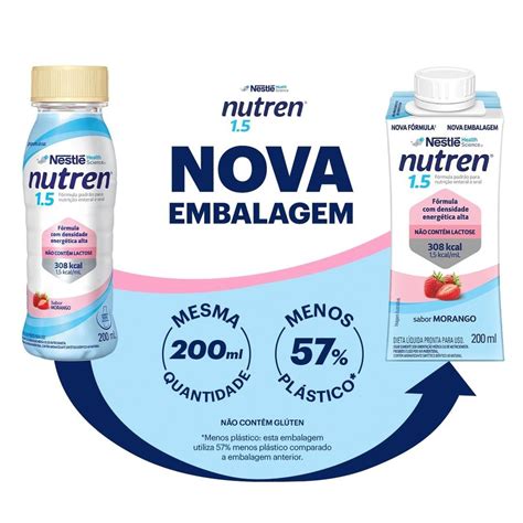 Combo Nutren 15 Morango 200ml 15 Unidades