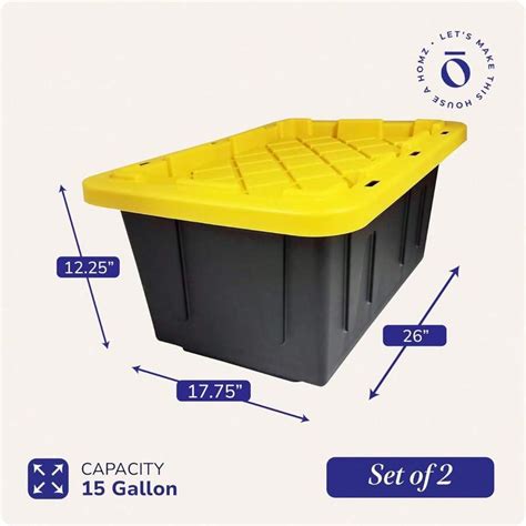 Durabilt 15 Gallon Storage Tote With Flip Lid Heavy Duty Storage Bin