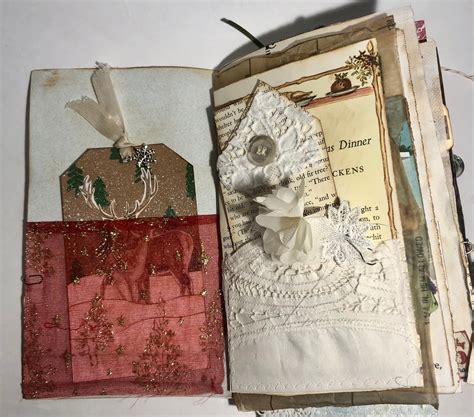 Handmade Vintage Christmas Junk Journal Santa Soft Cover Etsy