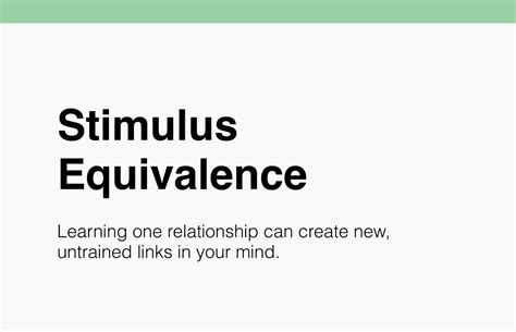 20 Things You Should Know About Stimulus Equivalence Mental Health