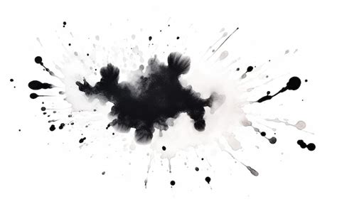 premium ai image abstract black watercolor bubble blot on white