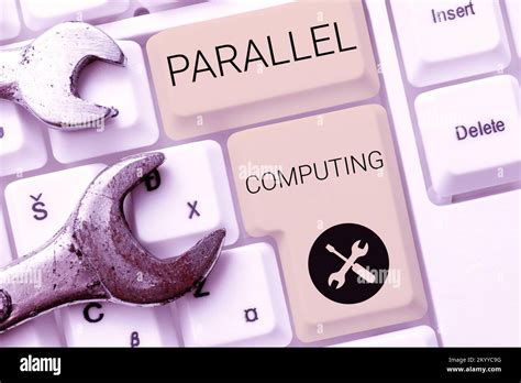 Hand Writing Sign Parallel Computing Business Concept Simultaneous