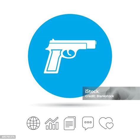 Ikon Tanda Senjata Simbol Senjata Api Ilustrasi Stok Unduh Gambar