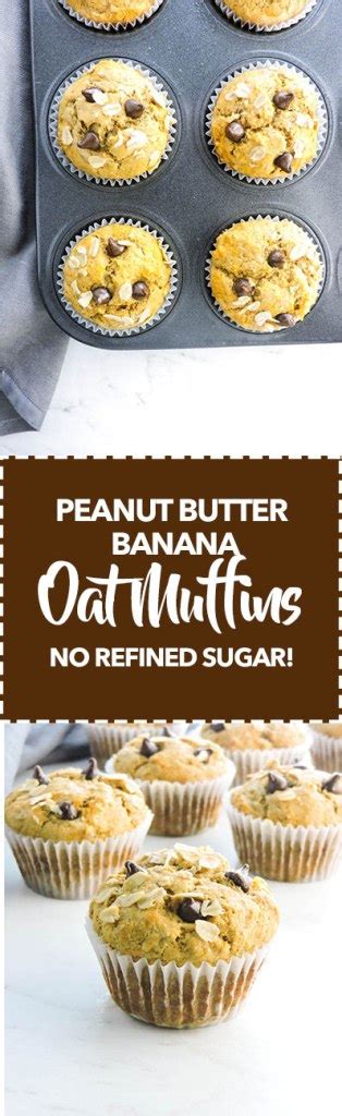 Peanut Butter Oat Banana Muffins Fresh Fit Kitchen