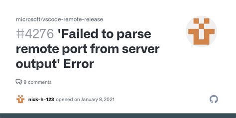 Failed To Parse Remote Port From Server Output Error Issue Microsoft Vscode Remote