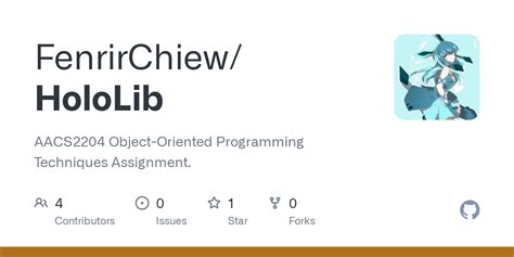GitHub FenrirChiew HoloLib AACS2204 Object Oriented Programming