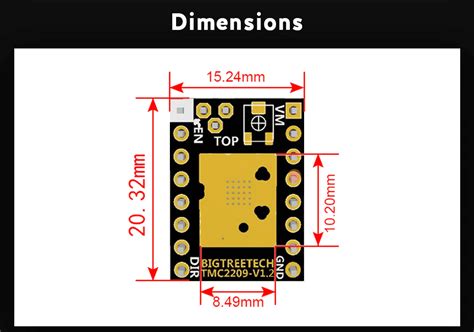 BIGTREETECH TMC2209 V1 2 Stepper Motor Driver UART 2 8A For SKR V1 3 V1 4 Mini UK STOCK