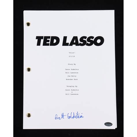 Brett Goldstein Signed Ted Lasso Pilot Script Schwartz Pristine