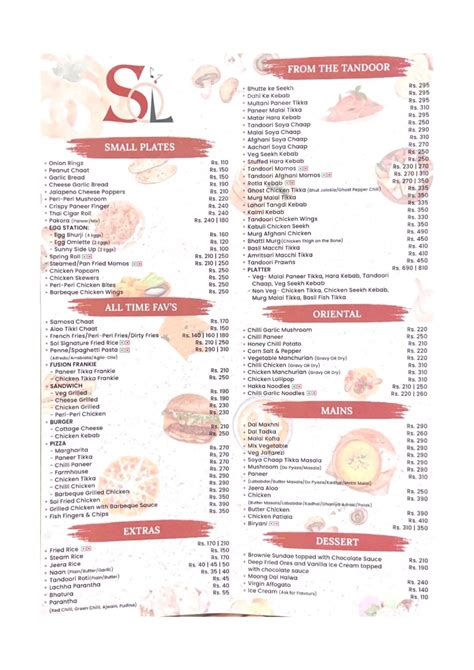 SOL Cafe Lounge Menu Menu For SOL Cafe Lounge Jakhan Dehradun