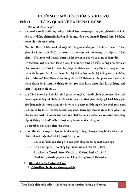 PTTK HDT Lab1 Mo hinh hoa nghiep vu - CHƯƠNG 1: MÔ HÌNH HÓA NGHIỆP VỤ Phần I TỔNG QUAN VỀ ...