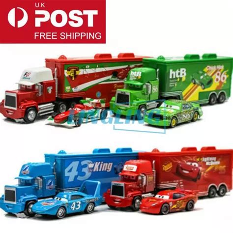 Disney Pixar Cars Lightning Mcqueen Jackson Storm Mack Hauler Truck Car