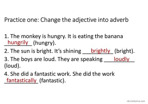Adverb Of Manner Vs Adjectives English Esl Powerpoints