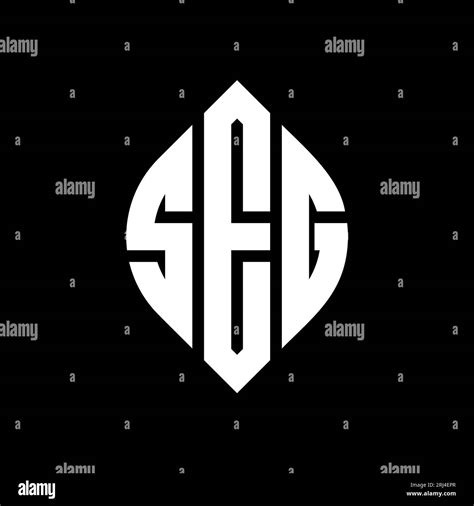Seg Circle Letter Logo Design With Circle And Ellipse Shape Seg