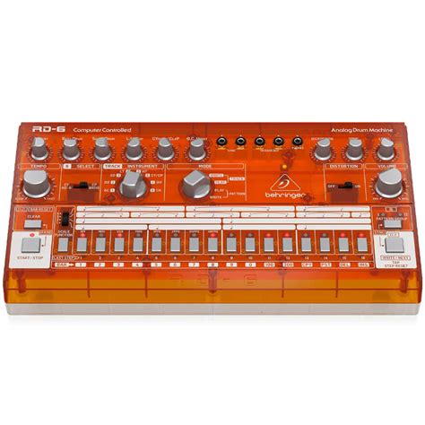 Behringer Rd6 Classic 606 Analog Drum Machine Tangerine