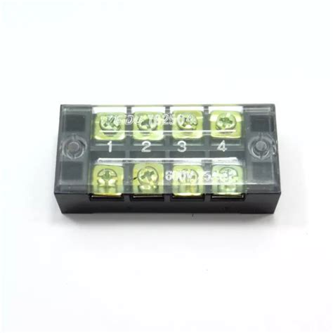 Double Rows Covered Terminal Block Box Screw Barrier Strip 600v