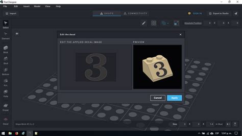 LDraw Org Discussion Forums Studio Parts Editor Decals Connectivity
