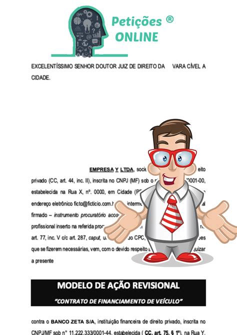Modelo Ação Revisional Contrato De Financiamento Veículo