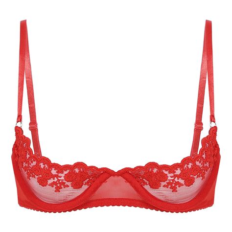 Women Sexy Half Cup Bras Open Nipple Lingerie Bralette Lace Underwired Bra Tops Ebay