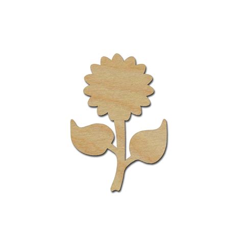 Sunflower Shape Unfinished Wood Cutout Diy Crafts Variety Of Sizes