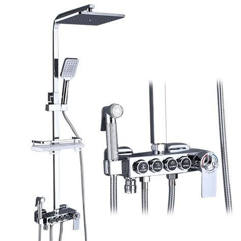 Zestaw Prysznicowy Natynkowy Chrome Termostat 12817580009 Oficjalne