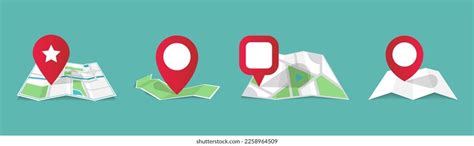 Set Different Maps Red Map Pointers Stock Vector Royalty Free 2258964509 Shutterstock