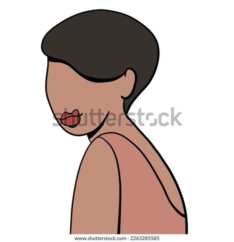 Portrait Beautiful Sexy Girl Red Lips Stock Illustration 2263285585