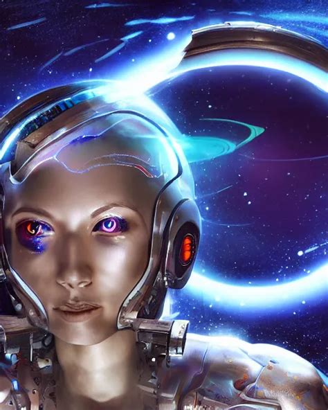 A Female Cyborg Extraterrestrial Warrior With Beaming Stable