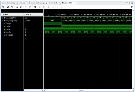 trying to make a memory module in vhdl