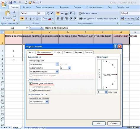 Как сделать перенос текста в ячейке в Excel