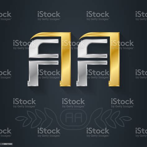 A 和 A 首字母縮寫或徽標aa 金屬 3d 圖示或徽標範本帶線藝術選項的向量設計項目鑲有銀色的金字向量圖形及更多企業圖片 Istock