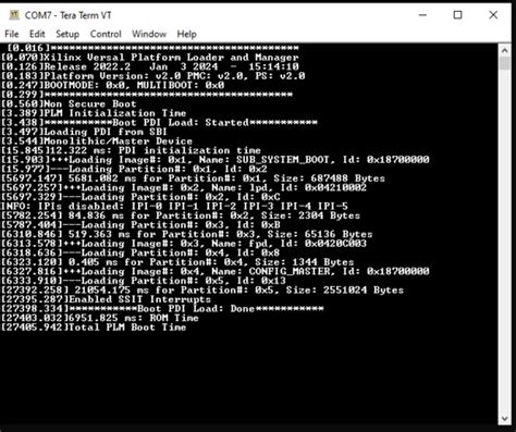 Versal Jtag Boot Issues