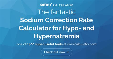 Sodium Correction Rate Calculator Sodium Correction Rate Calculator