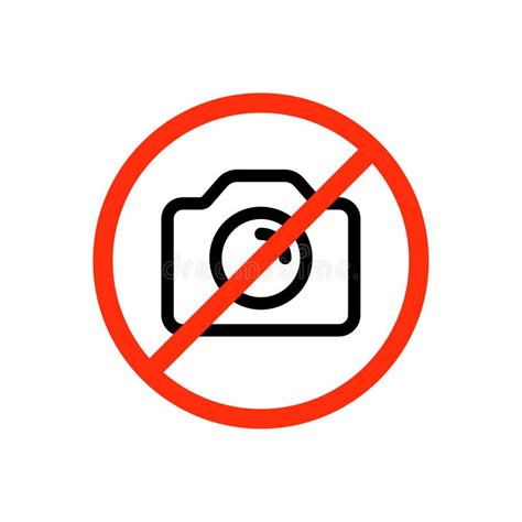 Foto De Cámara Con Signo Prohibido Símbolo De Icono Prohibido Vectorial De La Cámara