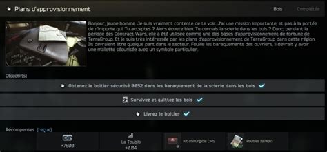 Tarkov Quests Supply Plans Alucare