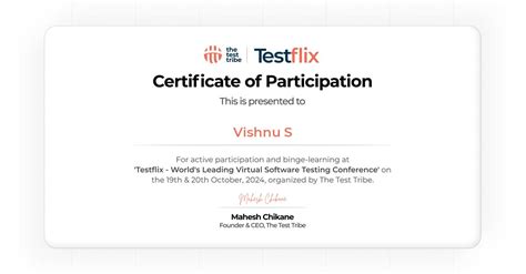 Vishnu S On Linkedin Testflix Testflix2024 Softwaretesting