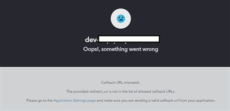 The Provided Redirecturi Is Not In The List Of Allowed Callback Urls