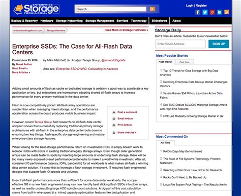 Enterprise Ssds The Case For All Flash Data Centers Small World