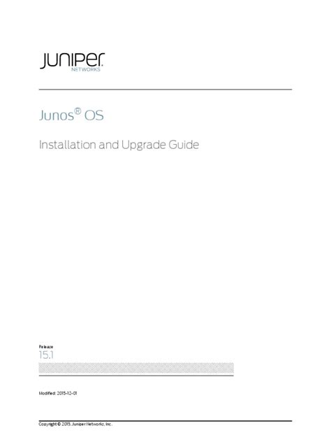 juniper networks software installation and upgrade command line