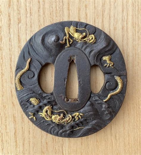 Tsuba Inlaid Metal Japan Edo Period In France