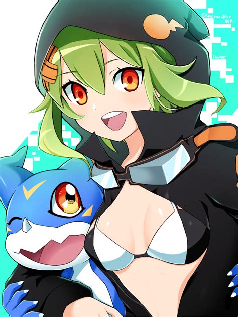 Shinomiya Rina V Mon Digimon Digimon World Redigitize Absurdres