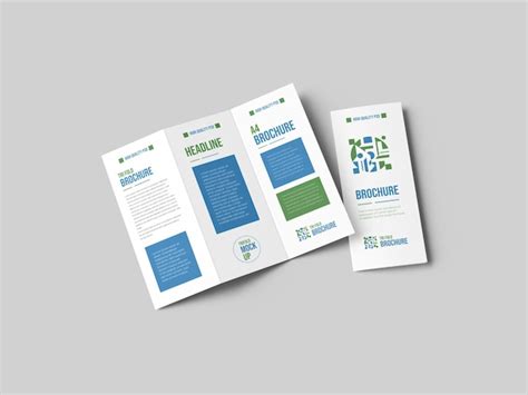 삼중 브로셔 모형 프리미엄 Psd 파일