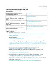 Chankersingh DP SQL 10 1 Docx Garion Chankersingh 12 19 18 Database