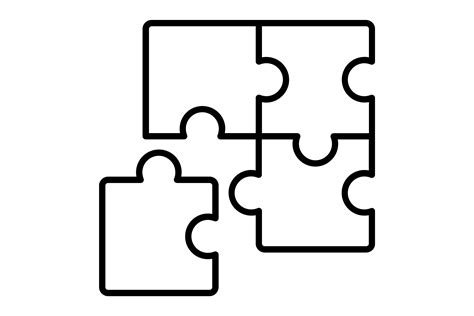 Puzzle Outline Icon Graphic By Dragon Icons · Creative Fabrica