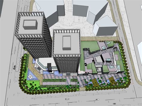 Sketchup商业设计综合体 31 Sketchup建筑景观室内模型 筑图 建筑景观素材 Lumion模型 方案文本 Cad施工图 Su模型下载