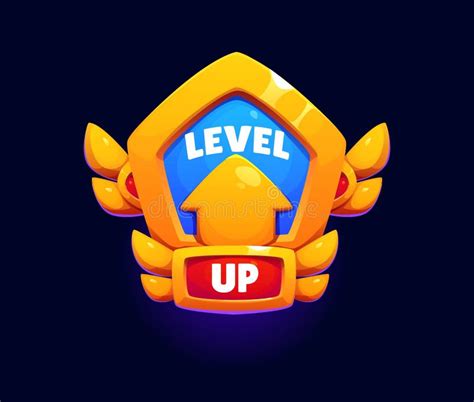 Level Up Game Reward Rate Icon With Upward Arrow Stock Illustration