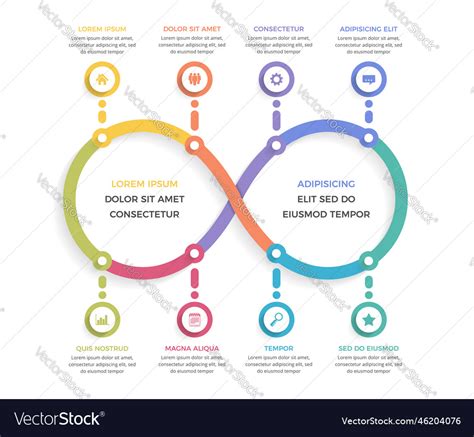 Infinity Diagram Template Royalty Free Vector Image