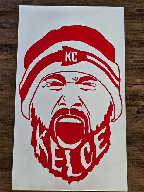Travis Kelce Vinyl Decal Made Oracle 651 Vinyl A Transferable Sticker 6 Years Life Span Etsy